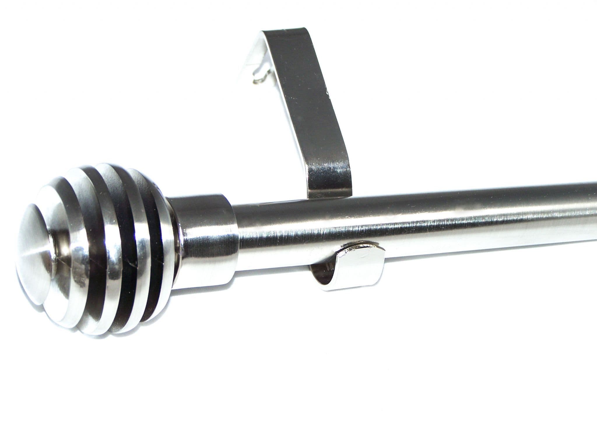 19mm Stainless Steel Eyelet Curtain Pole System Sliced Ball Finials