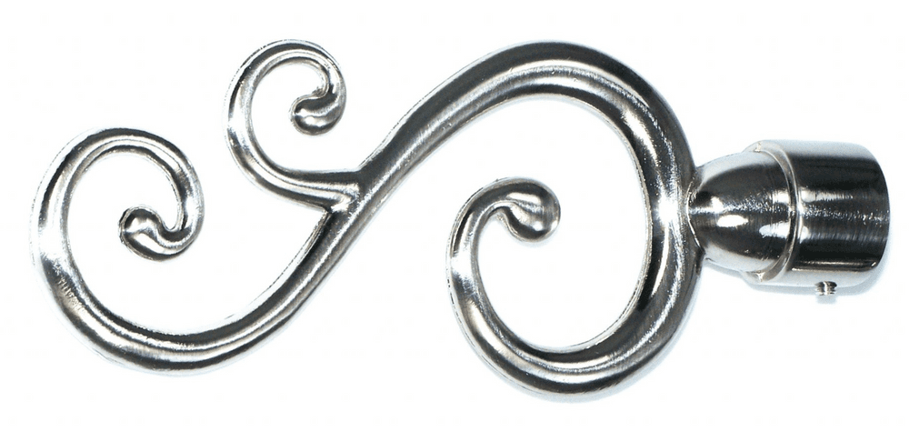 19mm Stainless Steel Swirl Curtain Pole Finials