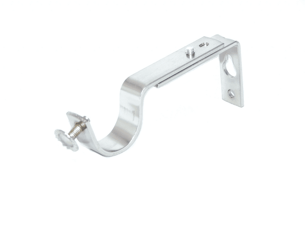 25/28mm Stainless Steel Adjustable Curtain Pole Wall Bracket 1 2 3