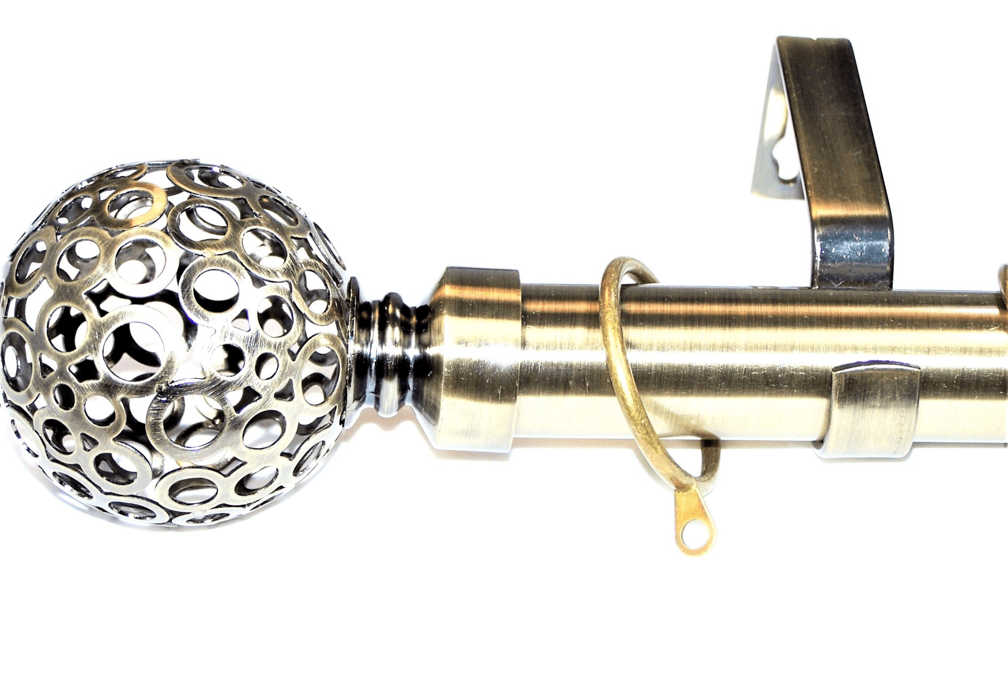 28mm Antique Brass Bay Window System Circle Ball Finials 2 4m 3m 3 6m 4 5m 4 8m 5 4m 6m