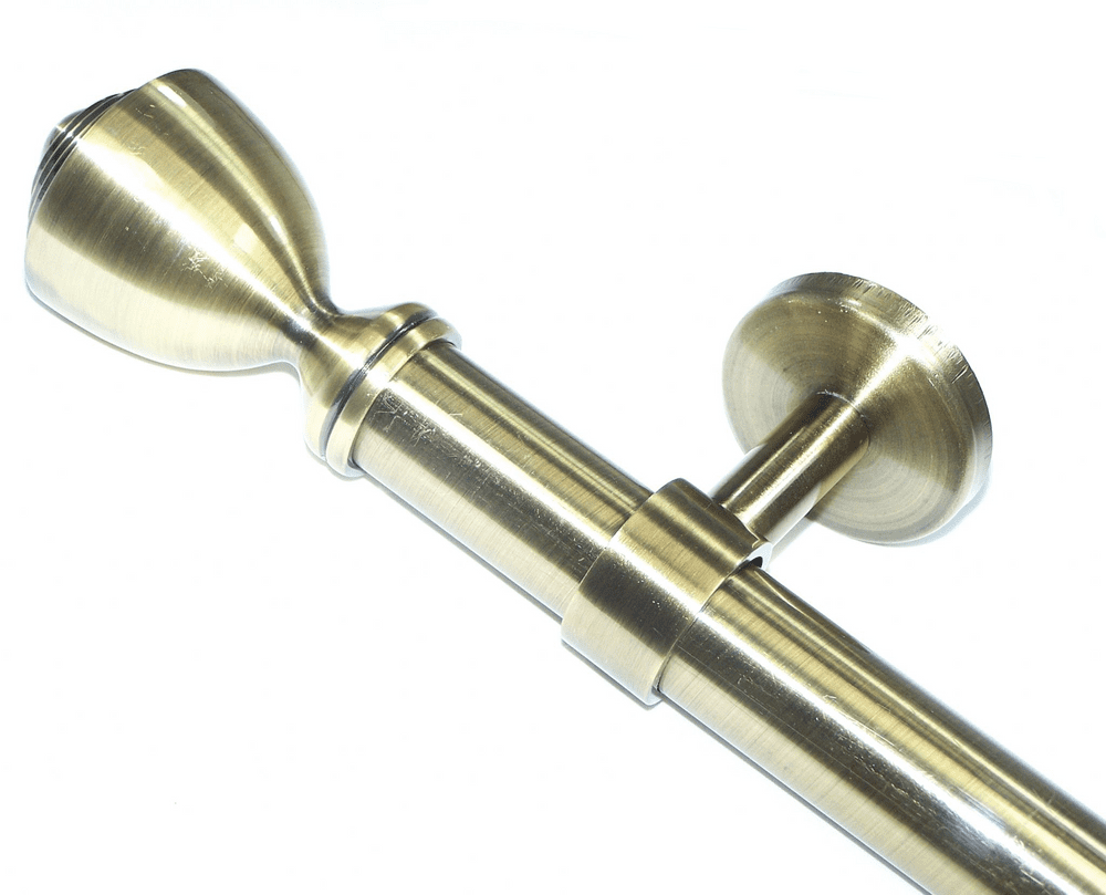 28mm Antique Brass Ceiling Eyelet Pole Trophy Finials 1 8m / 3 6m