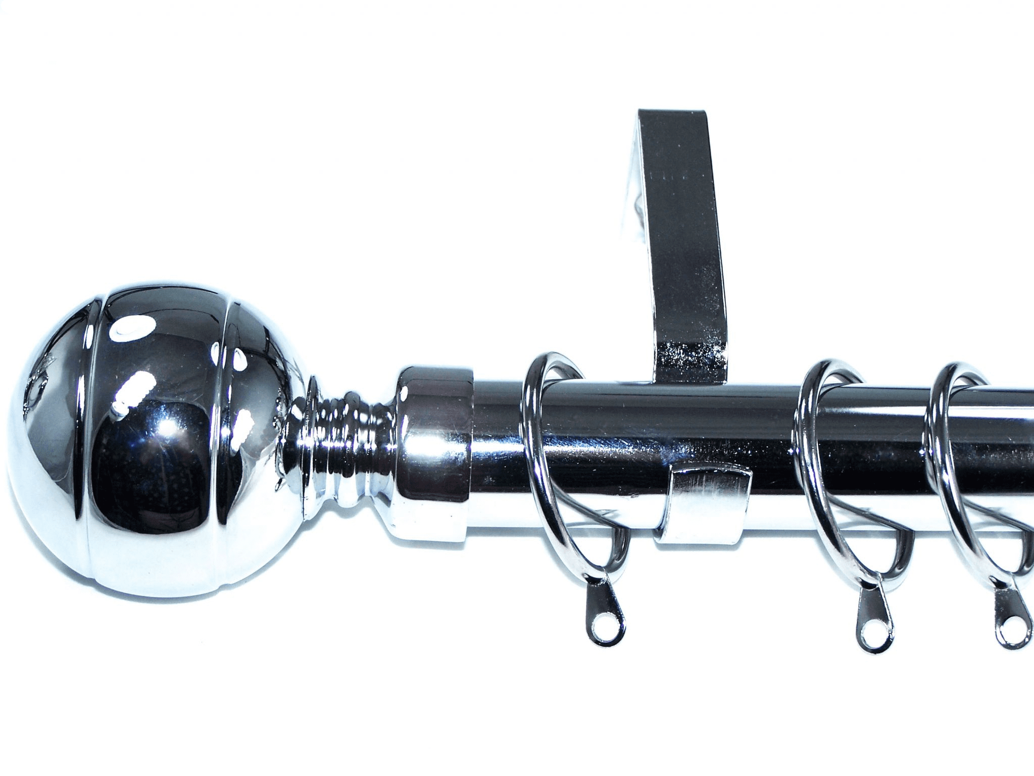 28mm Chrome Bay Window System Ribbed Ball Finials 2 4m 3m 3 6m 4 5m 4 ...