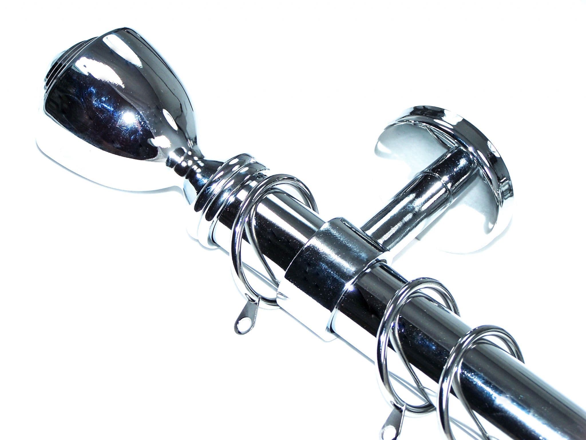 28mm Chrome Ceiling Curtain Pole Trophy Finials