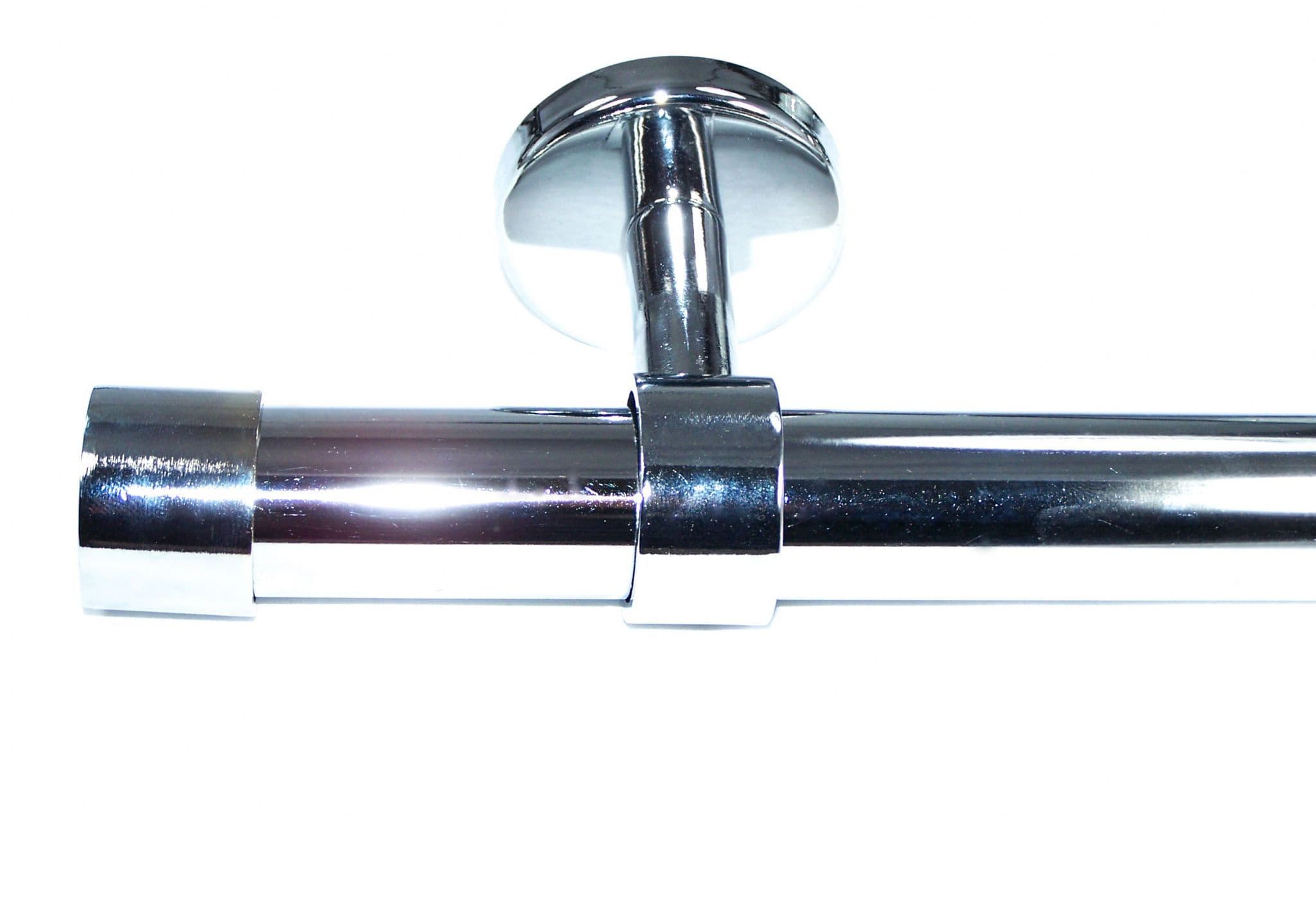 28mm Chrome Ceiling Eyelet Curtain Pole End Cap Finials