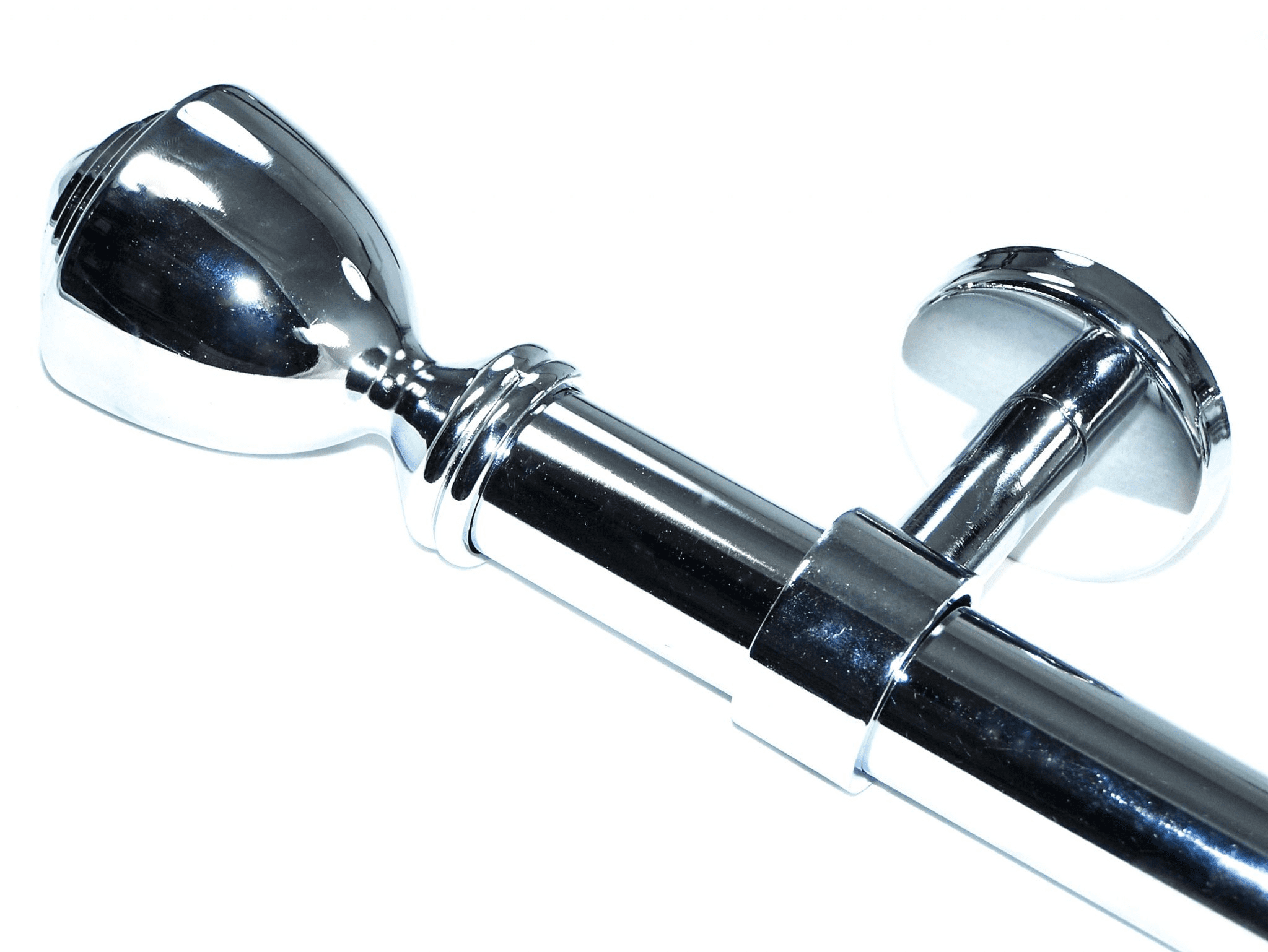 28mm Chrome Ceiling Eyelet Curtain Pole Trophy Finials