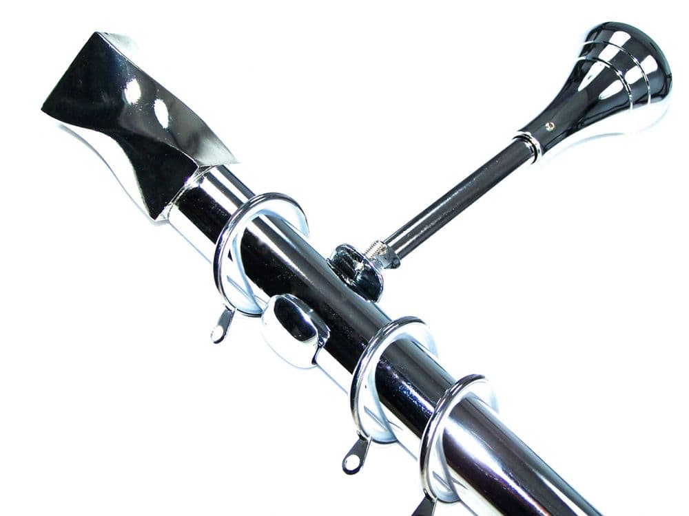 28mm Chrome Designer Extra Deep Pole with Glider Rings Twisted Barrel ...