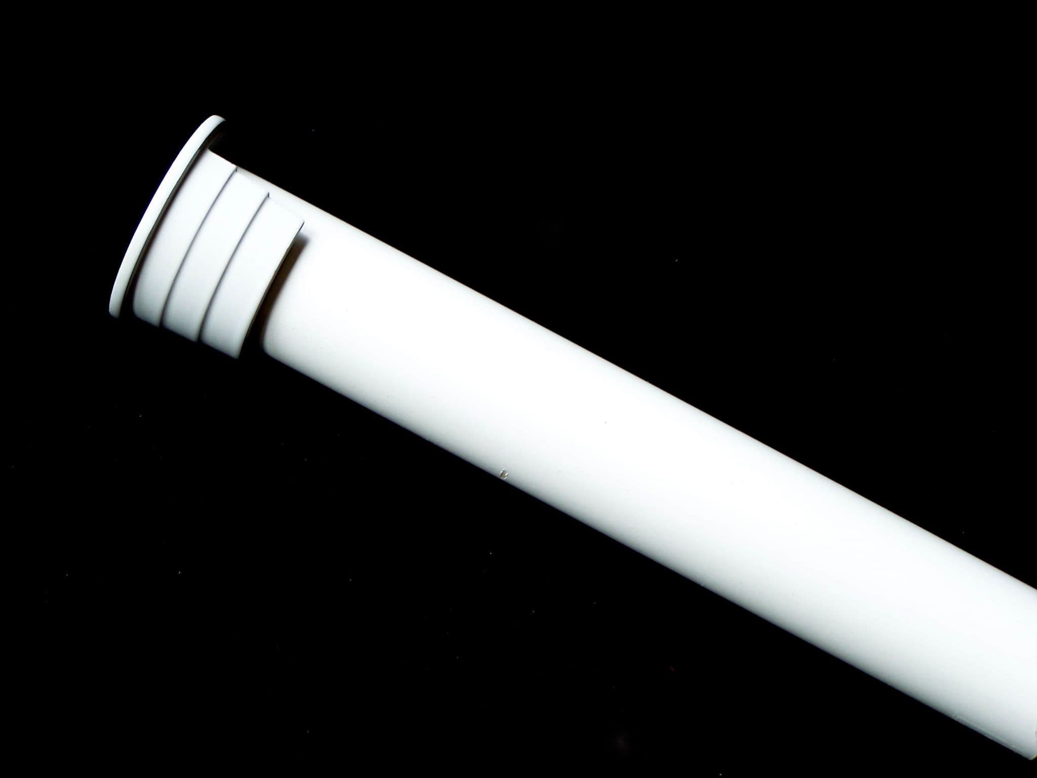 28mm Gloss White Eyelet Recess Curtain Pole