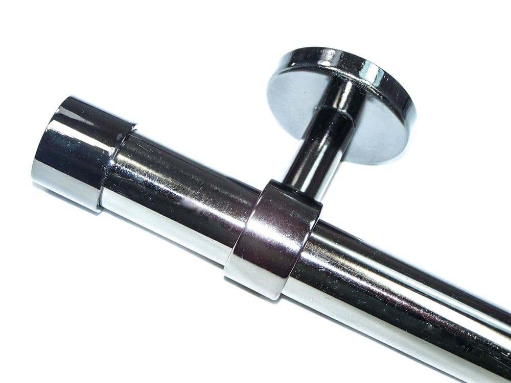 28mm Graphite Black Nickel Ceiling Eyelet Pole End Cap Finials