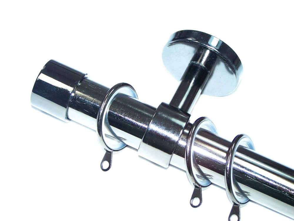 28mm Graphite Black Nickel Ceiling Pole End Cap Finials Glider Rings