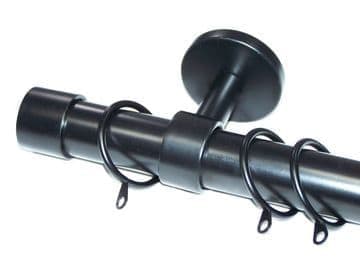 28mm Matt Black Ceiling Bay Window System End Cap Finials 2 4m 3m 3 6m 3 9m