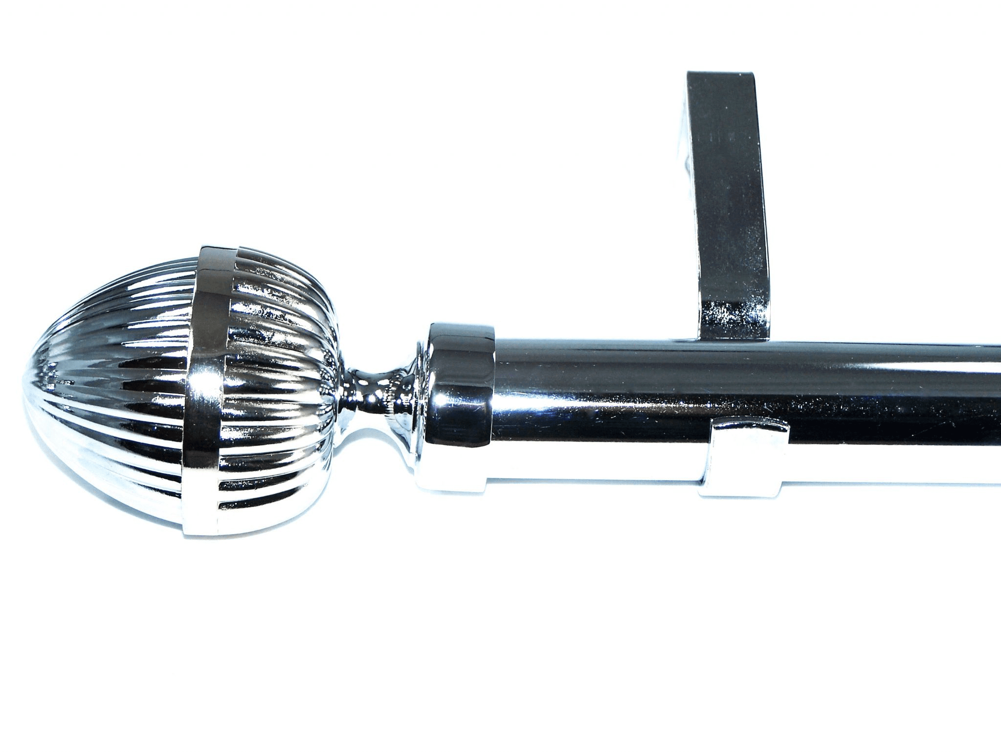 28mm Polished Chrome Eyelet Curtain Pole designer Acorn Finials