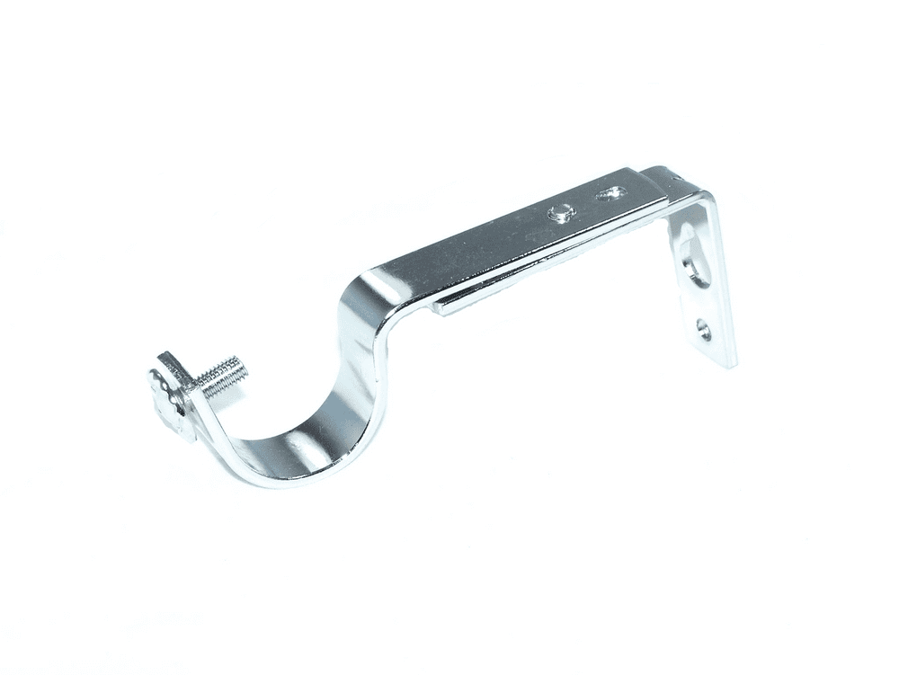 30/35mm Polished Chrome Adjustable Extendable Curtain Pole Wall Bracket ...