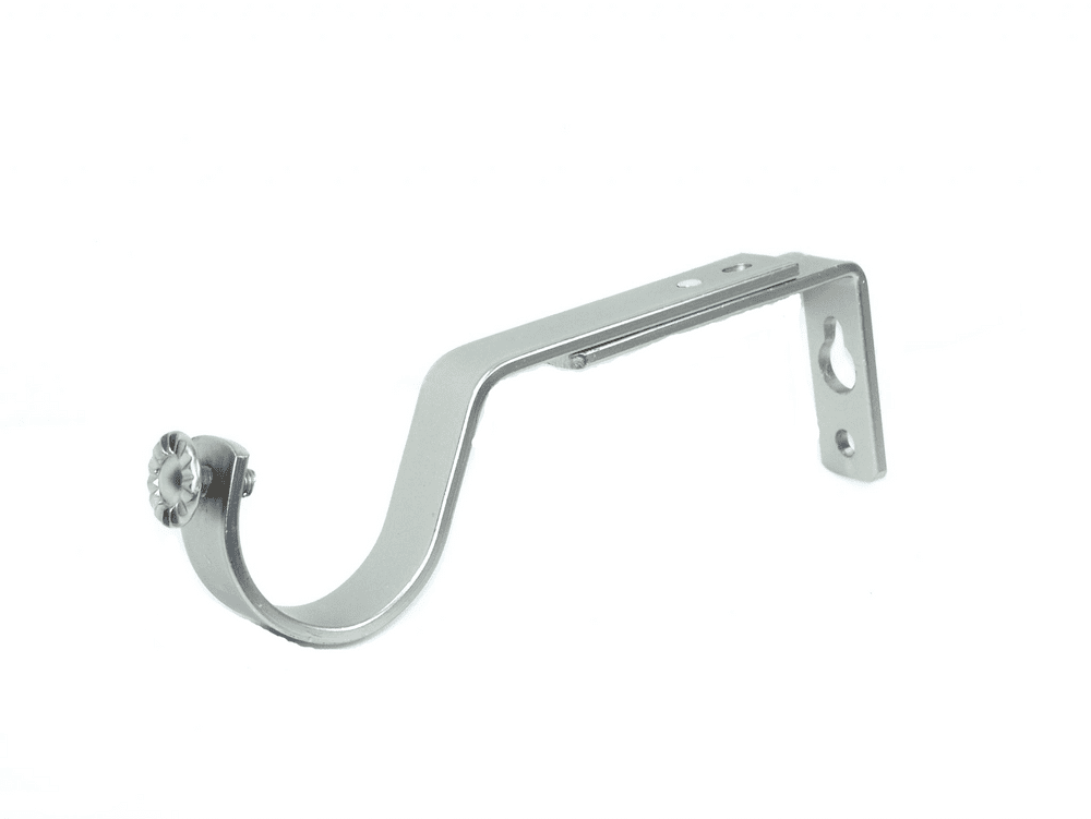 30mm - 35mm Satin Nickel Adjustable Extendable Curtain Pole Wall ...