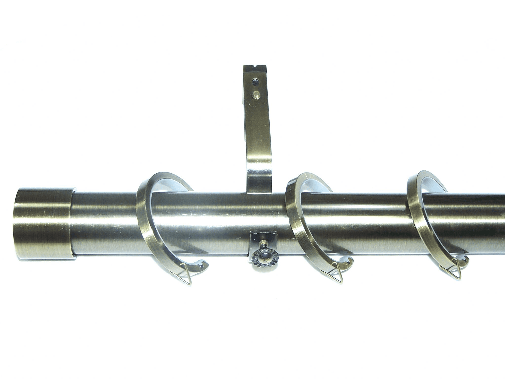 35mm Antique Brass Bay Window System End Cap Finials Including 1 8m Rod