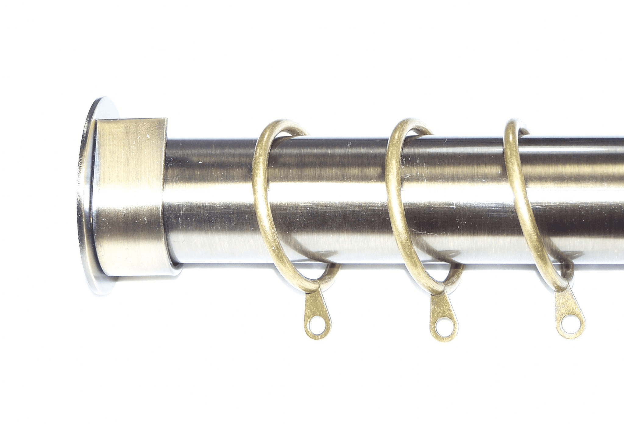 35mm Antique Brass Recess Curtain Pole with Rings