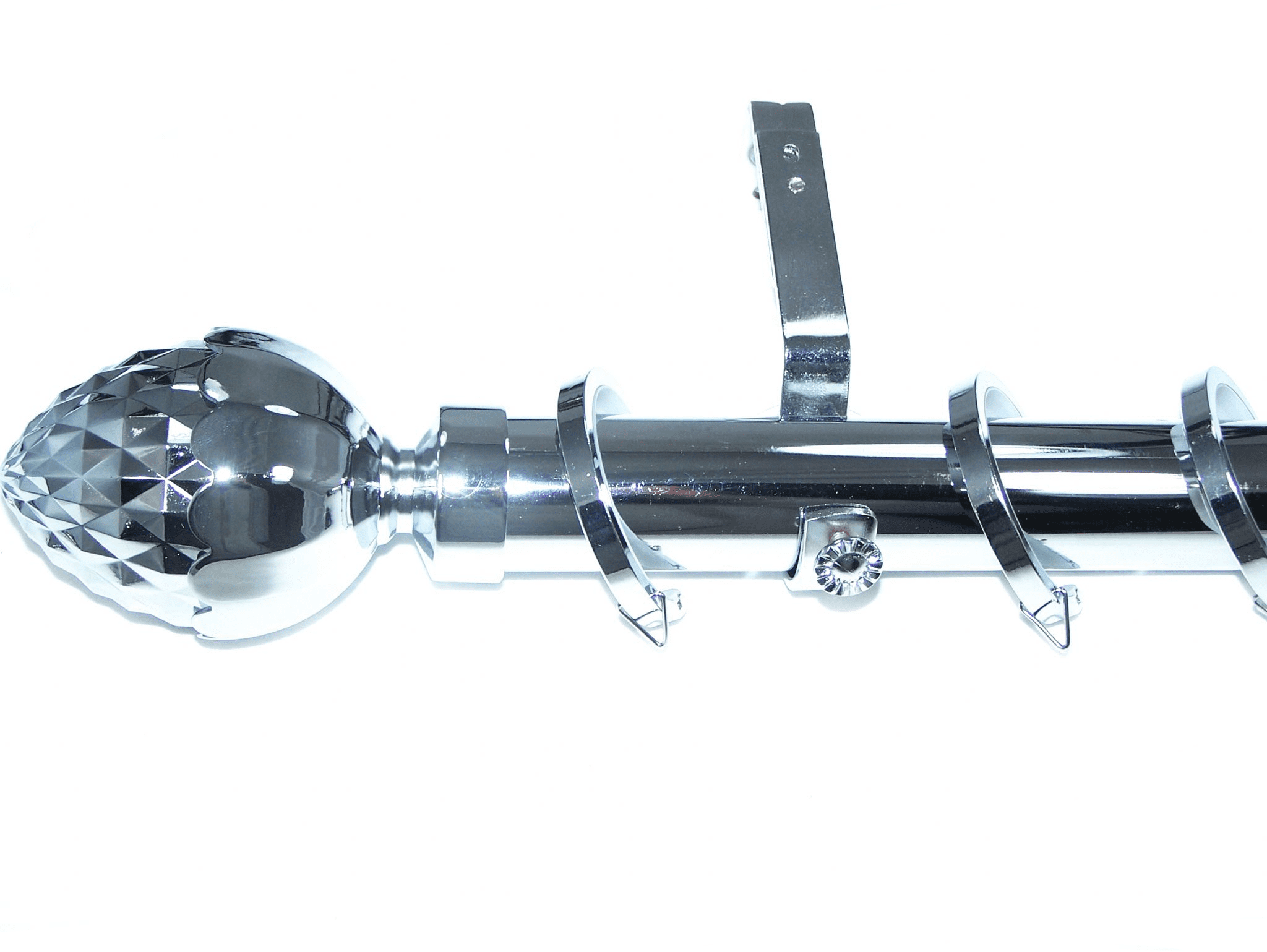35mm Chrome Bay Window Pole System Acorn Finials 2 4m 3m 3 6m 4 5m 4 8m ...