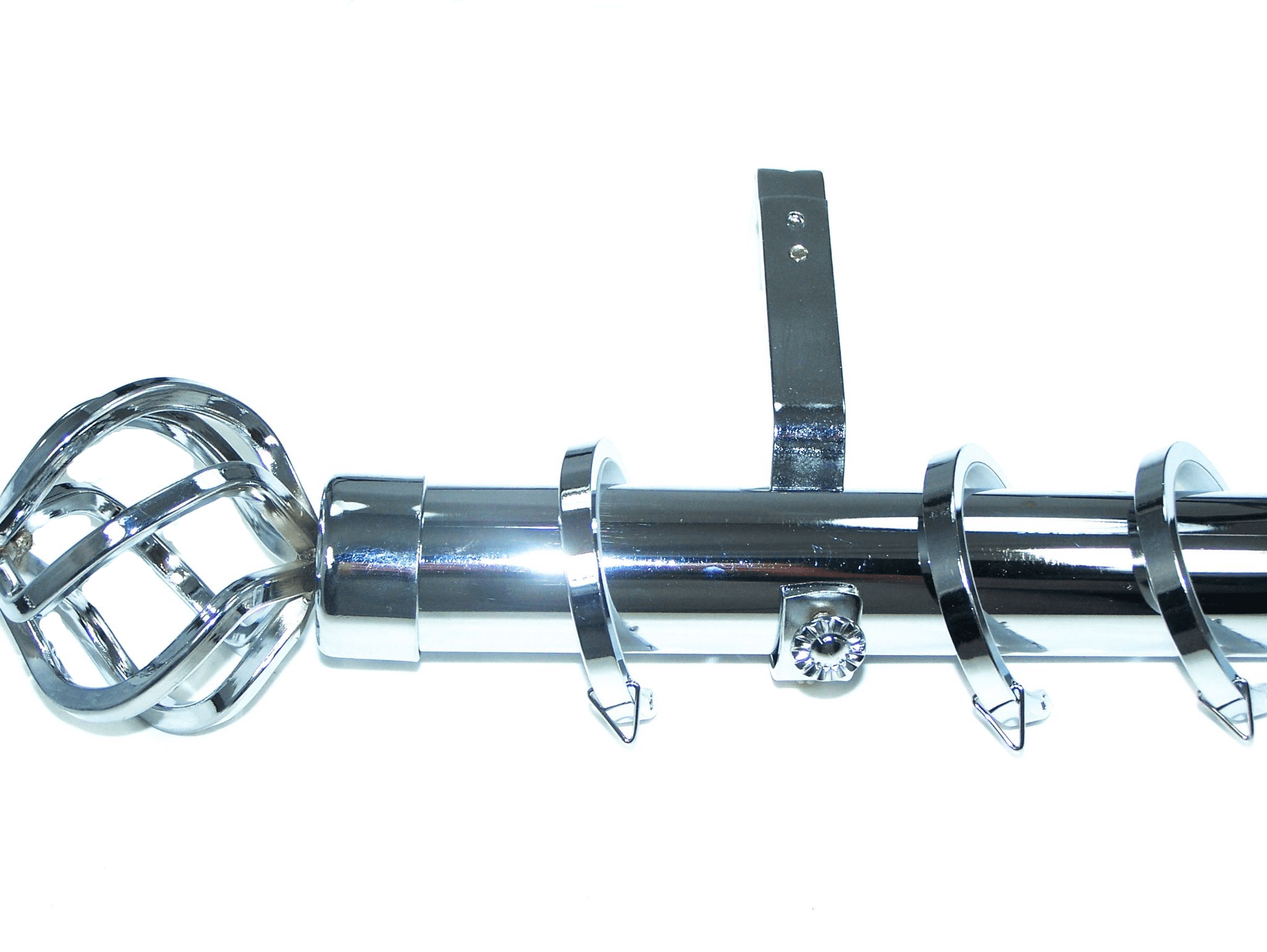 35mm Chrome Bay Window Pole System Cage Finials 2 4m 3m 3 6m 4 5m 4 8m ...