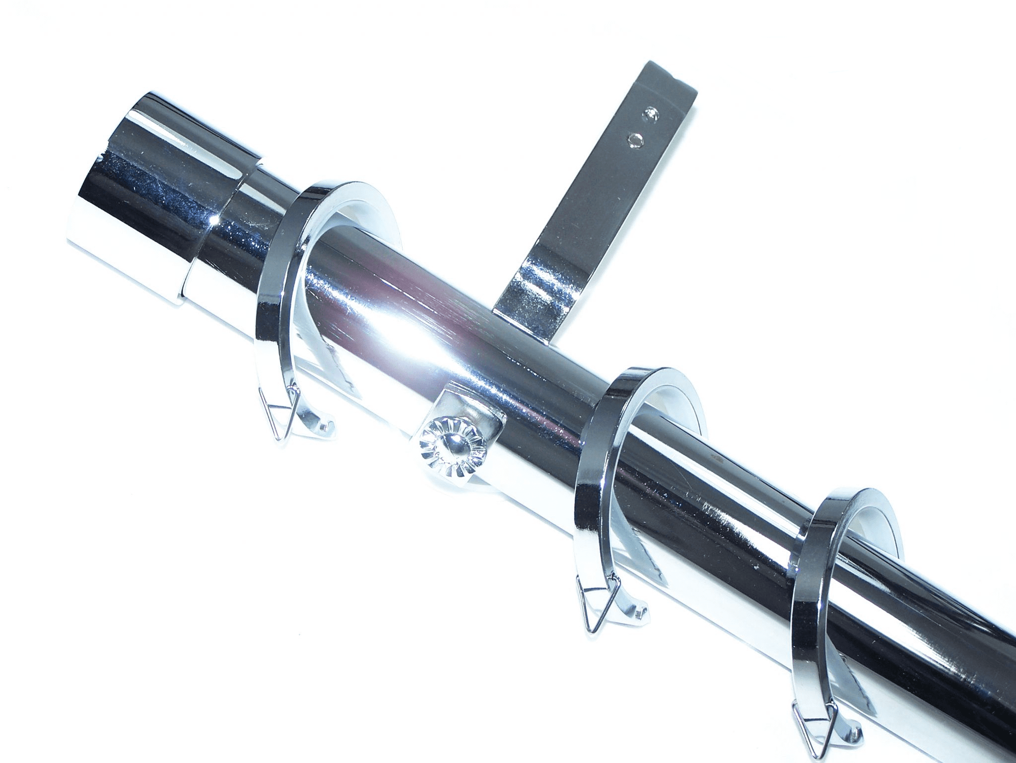 35mm Chrome Bay Window Pole System End Cap Finials 2 4m 3m 3 6m 4 5m 4 ...