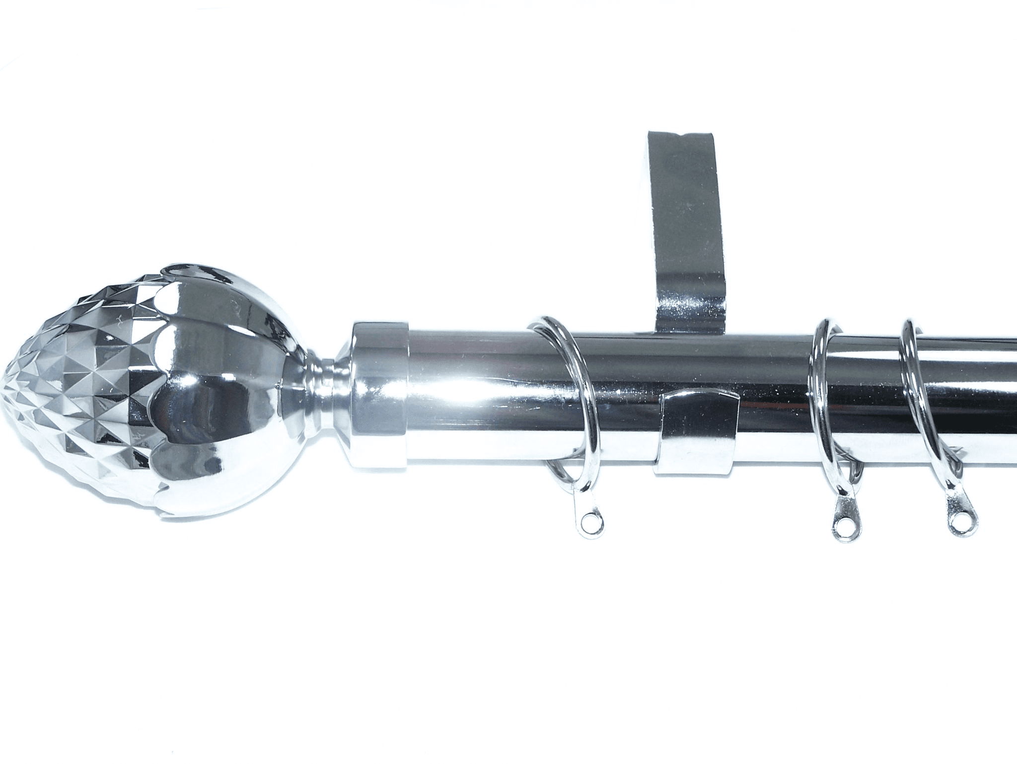 35mm Chrome Curtain Pole Acorn Finials