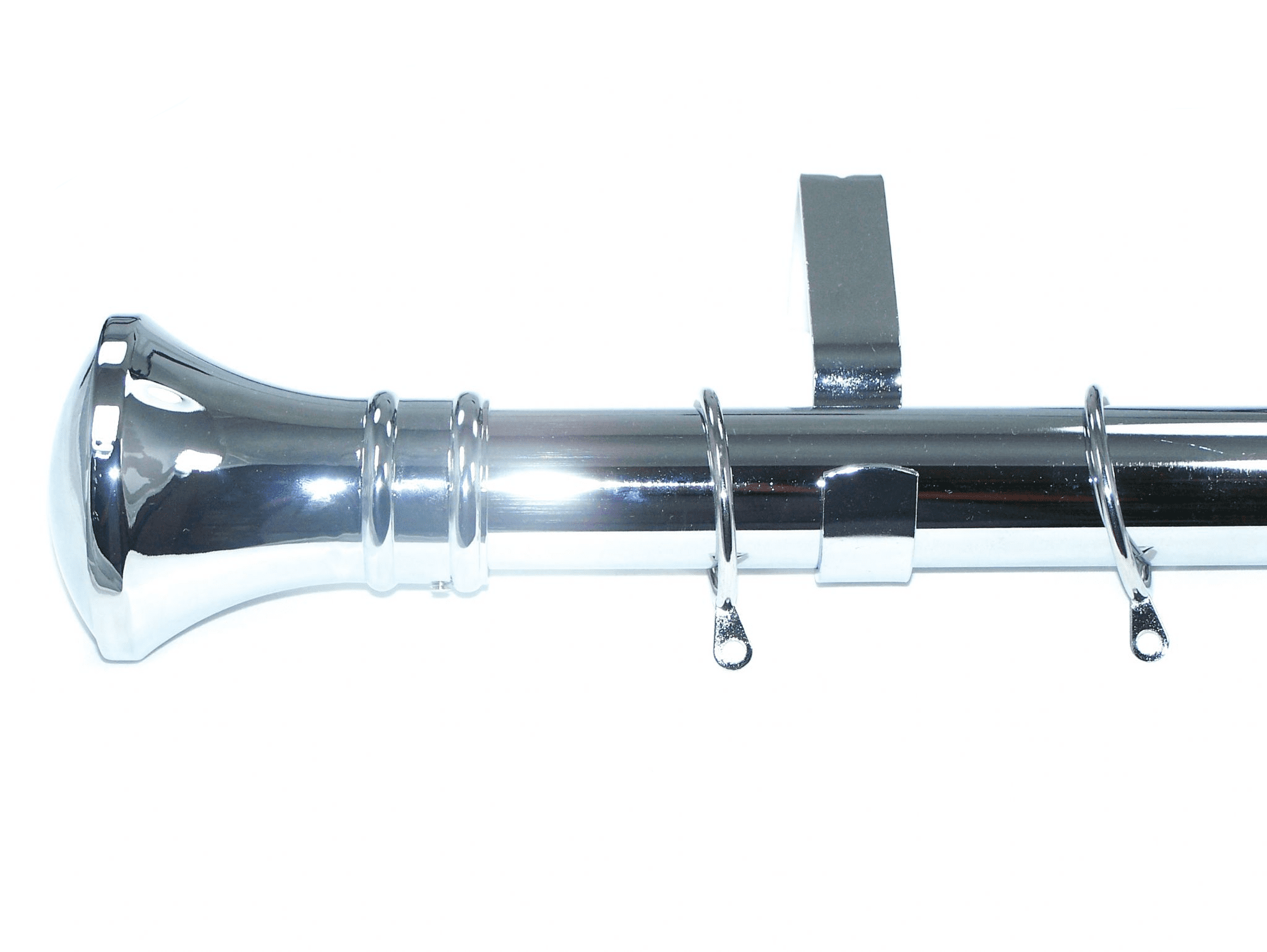 35mm Chrome Curtain Pole Hammerhead Finials