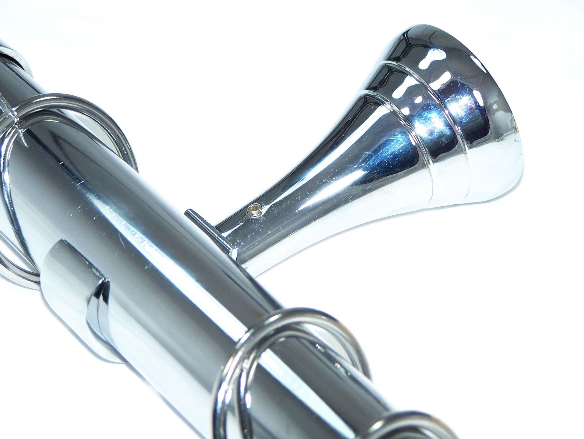 35mm Chrome Recess Curtain Pole with Glider Rings 1 8m / 3 6m