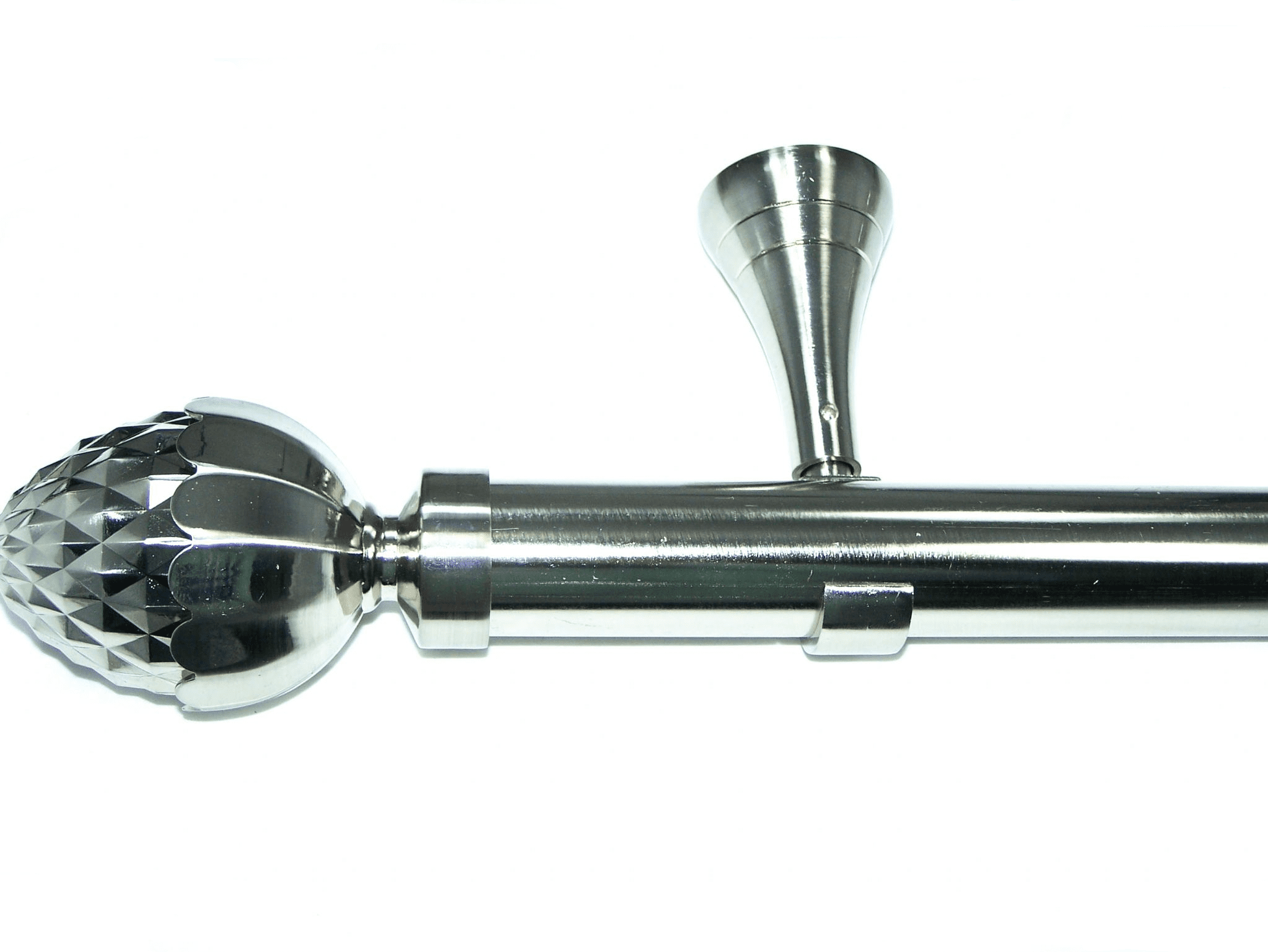 35mm Designer Stainless Steel Curtain Pole Acorn Finials