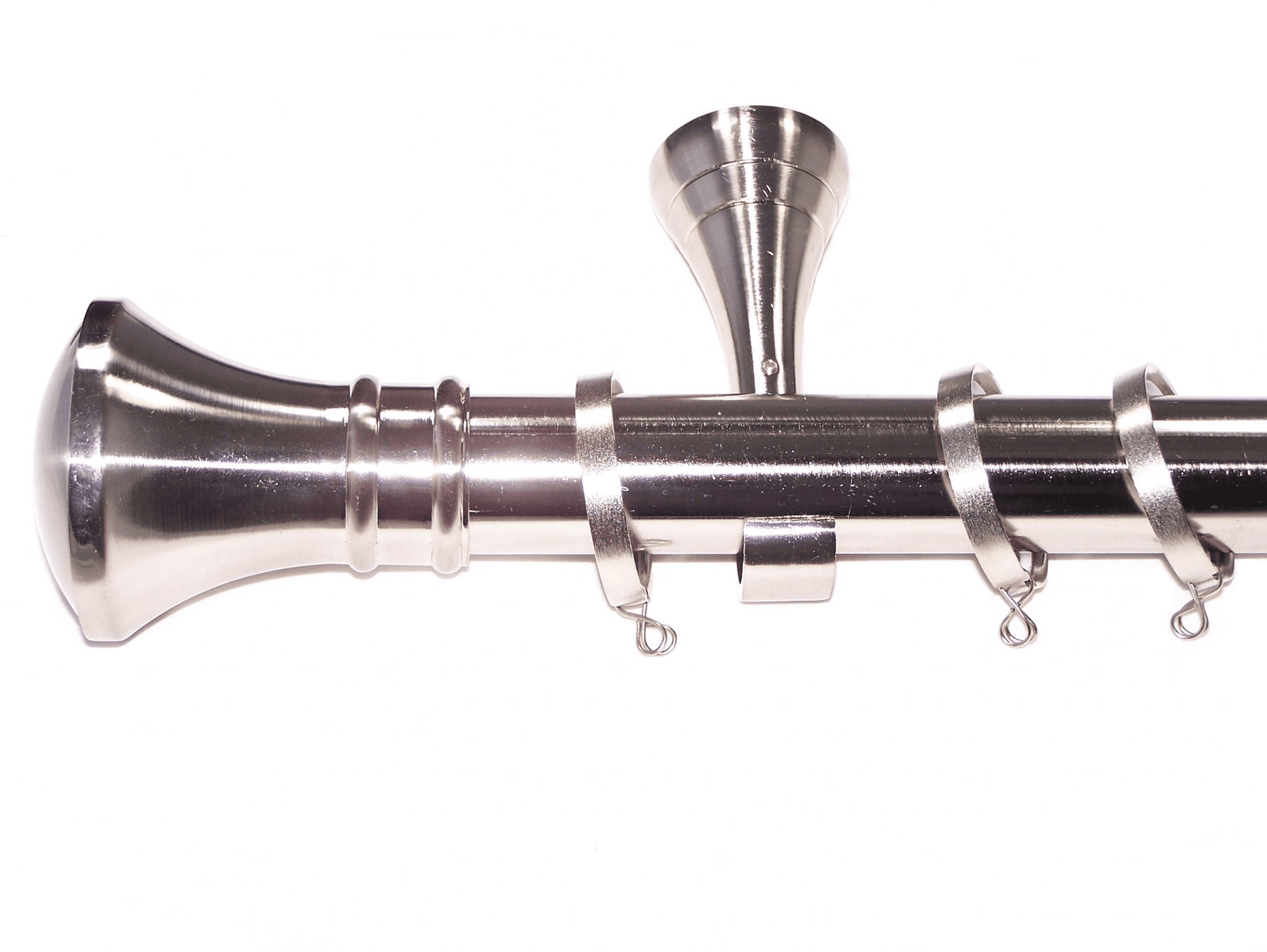 35mm Designer Stainless Steel Pole Hammerhead Finials FLAT Glider Rings