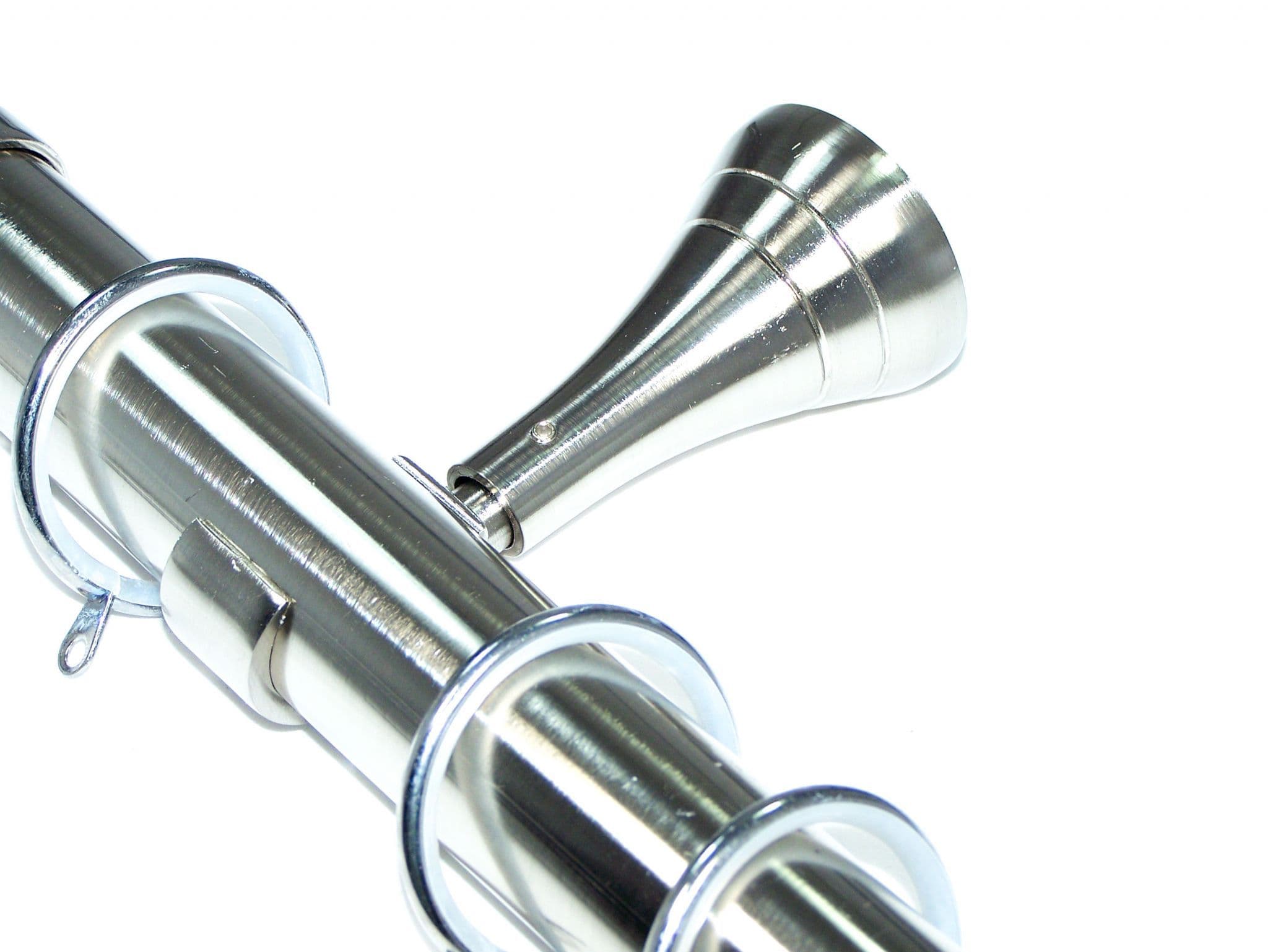 35mm Designer Stainless Steel Pole Hammerhead Finials Glider Rings