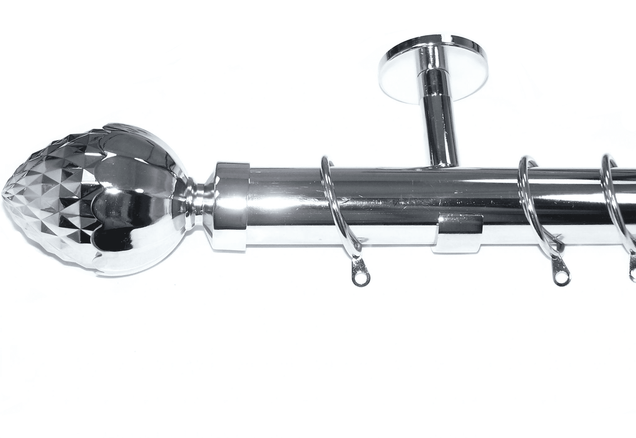 35mm IDC Chrome Curtain Pole Acorn Finials