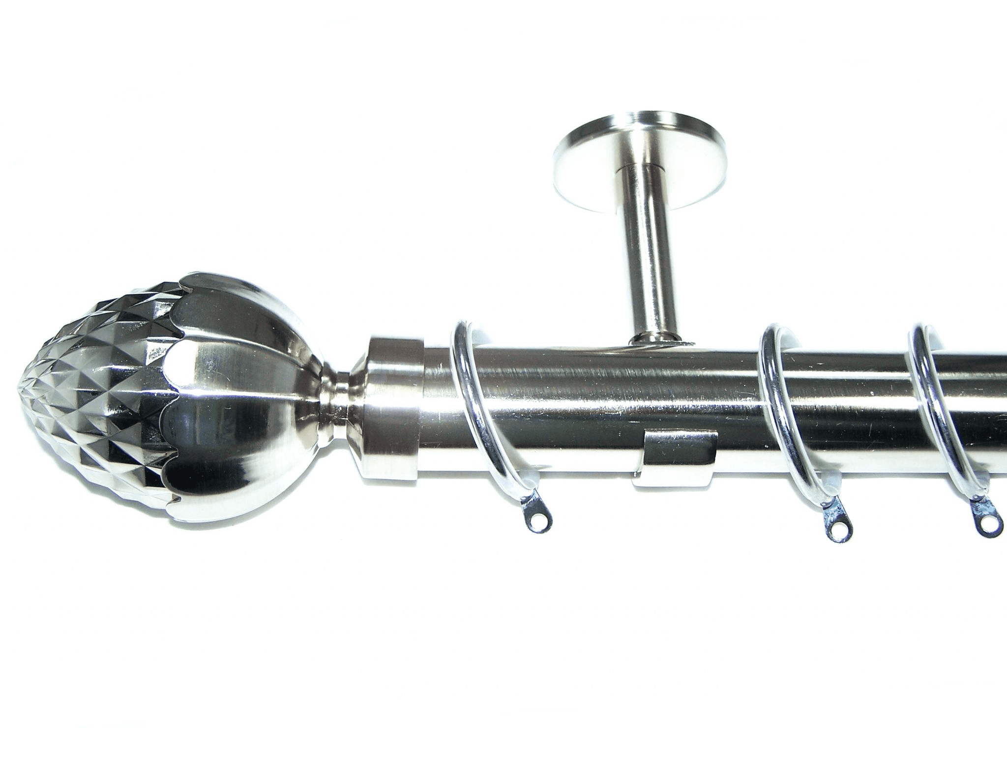 35mm IDC Stainless Steel Pole Acorn Finials Glider Rings