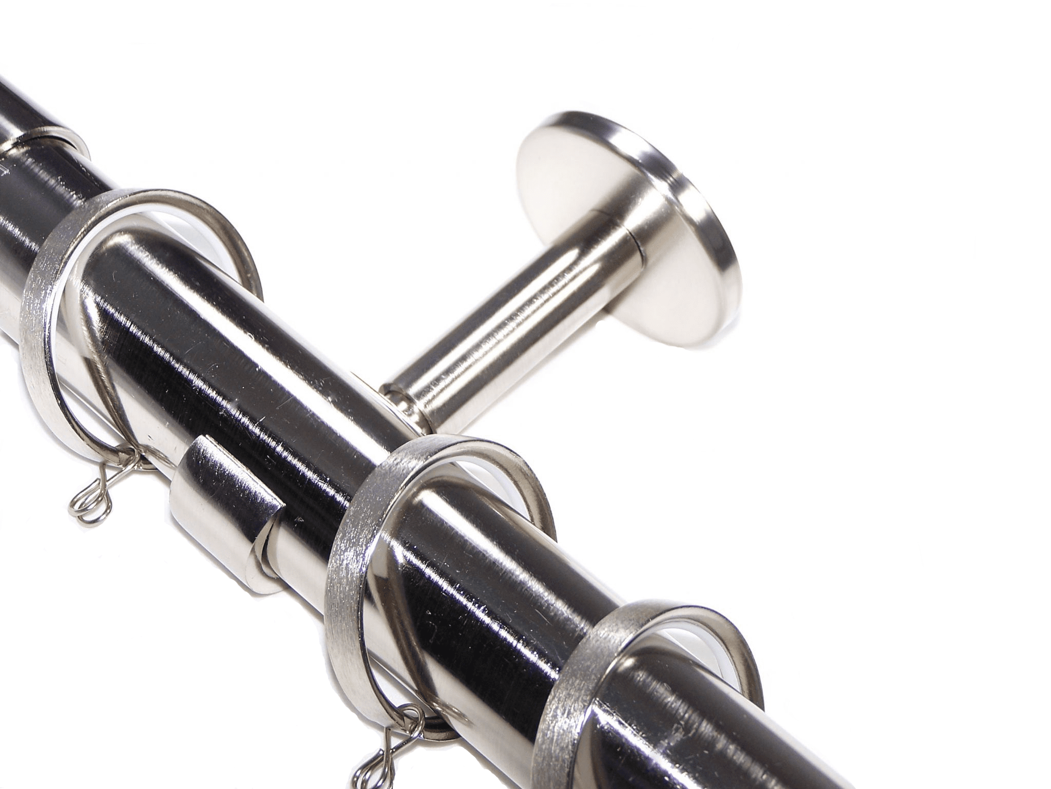 35mm IDC Stainless Steel Pole End Cap Finials FLAT Glider Rings