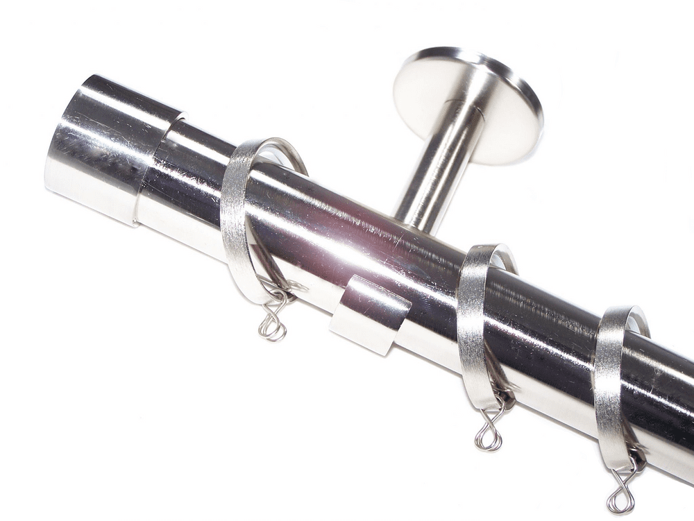 35mm IDC Stainless Steel Pole End Cap Finials FLAT Glider Rings