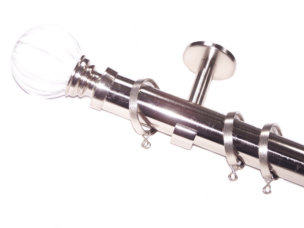 35mm IDC Stainless Steel Pole Segmented Ball Finials FLAT Glider Rings