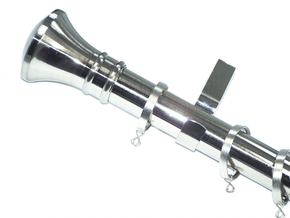 35mm Stainless Steel Pole Hammerhead Finials FLAT Glider Rings