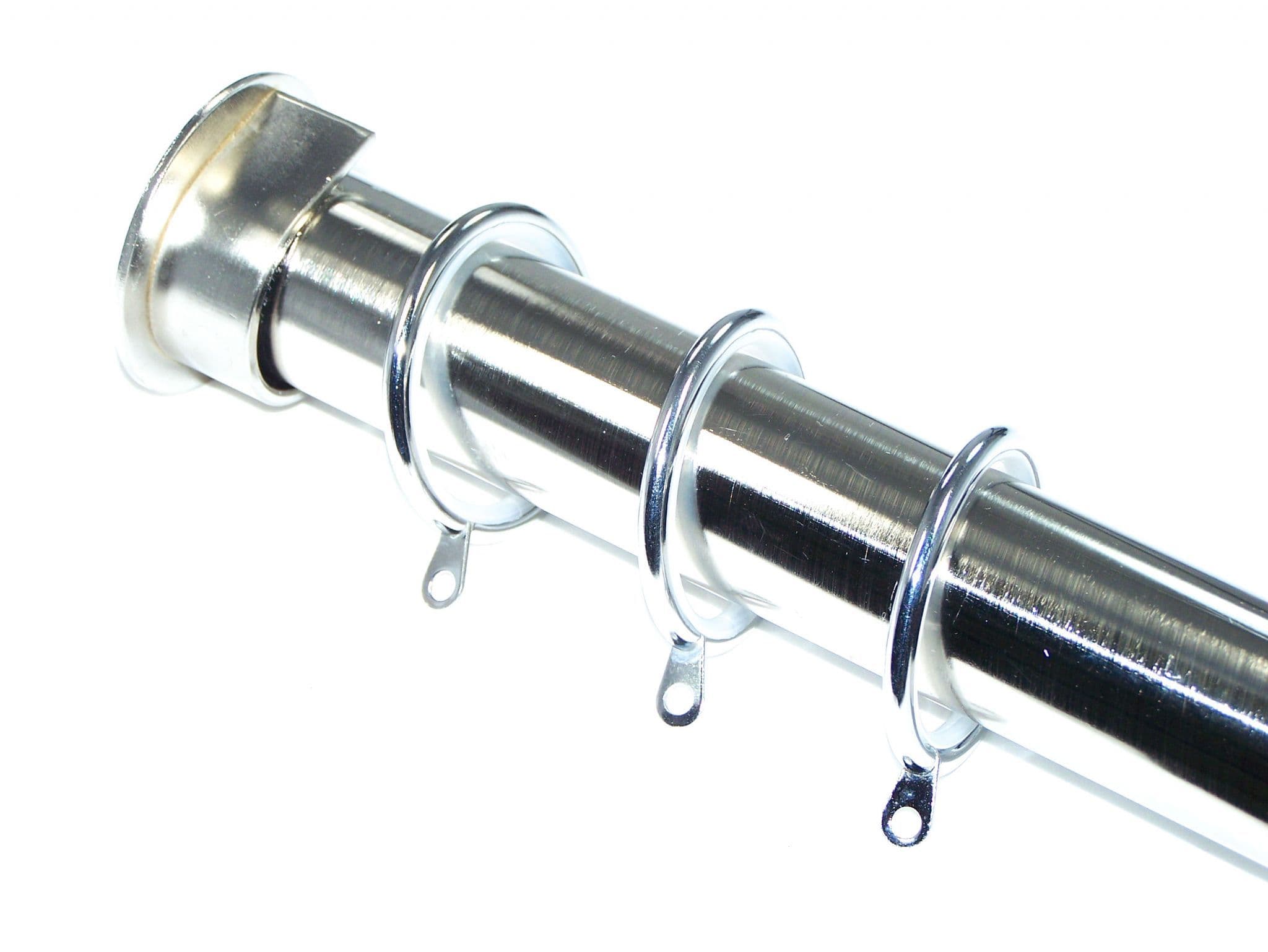 35mm Stainless Steel Recess Curtain Pole with Glider Rings