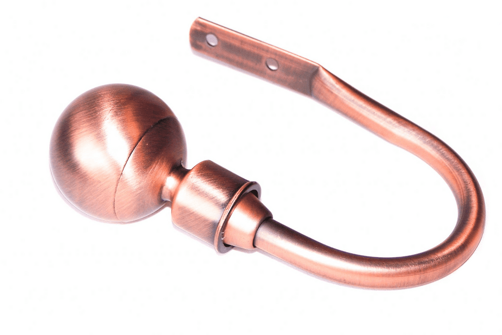 Brushed Burnished Bronze Copper Metal Ball Curtain Tiebacks Hold backs ...