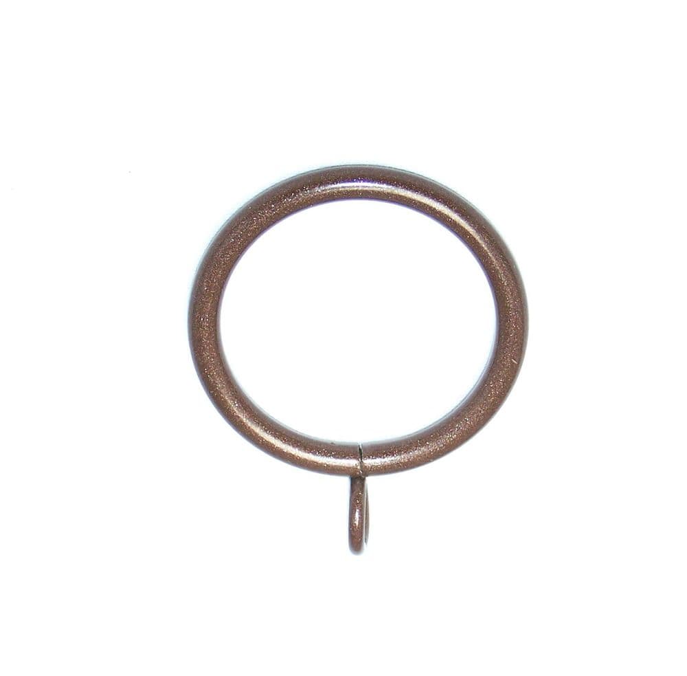 Chocolate Brown Quality 28mm Metal Curtain Pole Rings with Fixed Hoop
