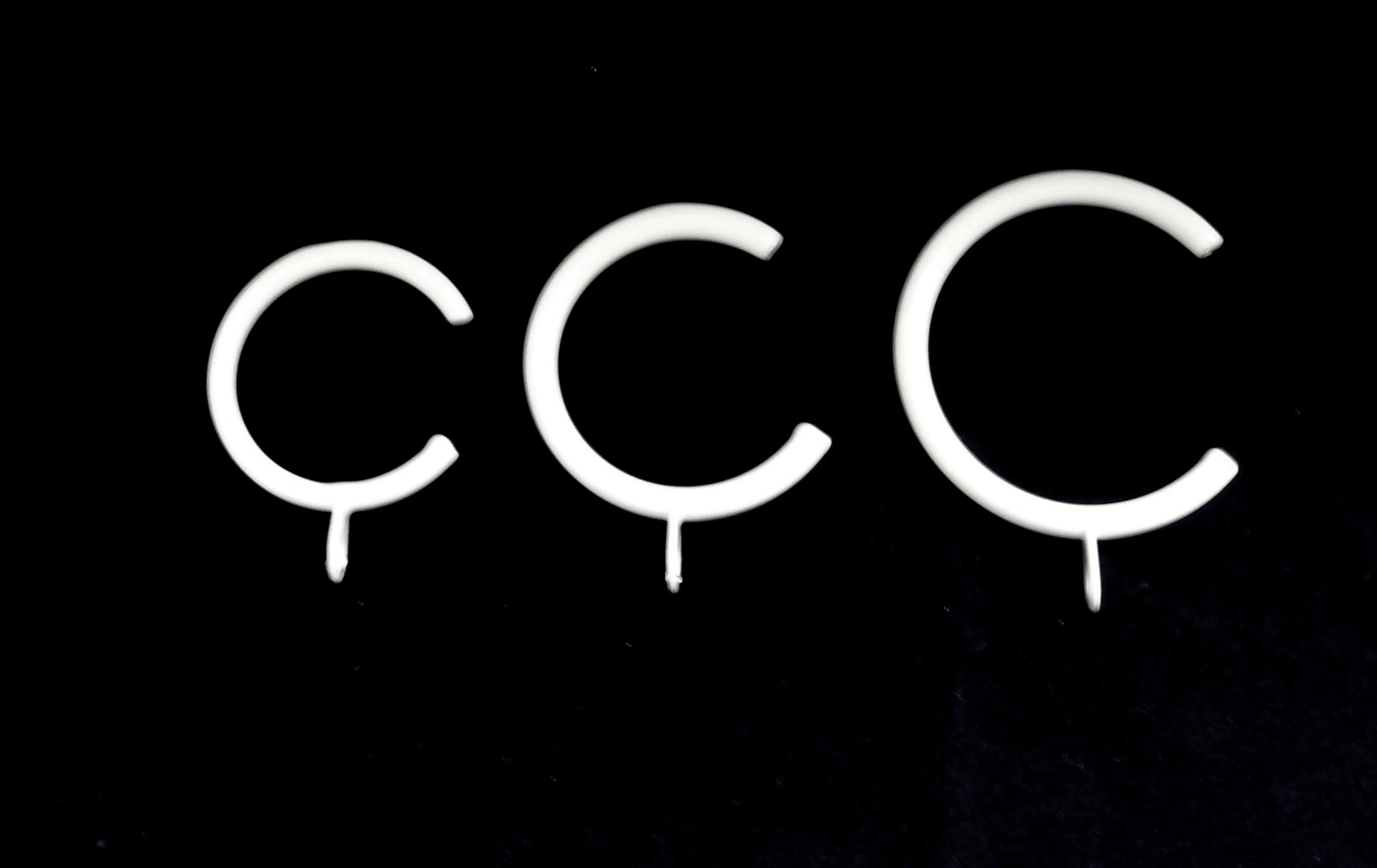 Gloss White 16mm - 19mm Metal Bay Window Passing Curtain Pole Rings C Type