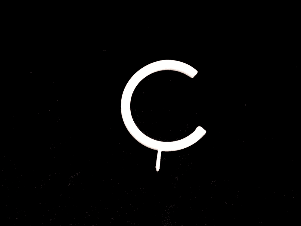 Gloss White 16mm - 19mm Metal Bay Window Passing Curtain Pole Rings C Type