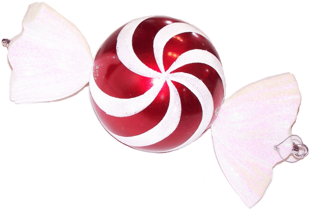 Gorgeous 19" EXTRA large candy decoration in red and iridescent