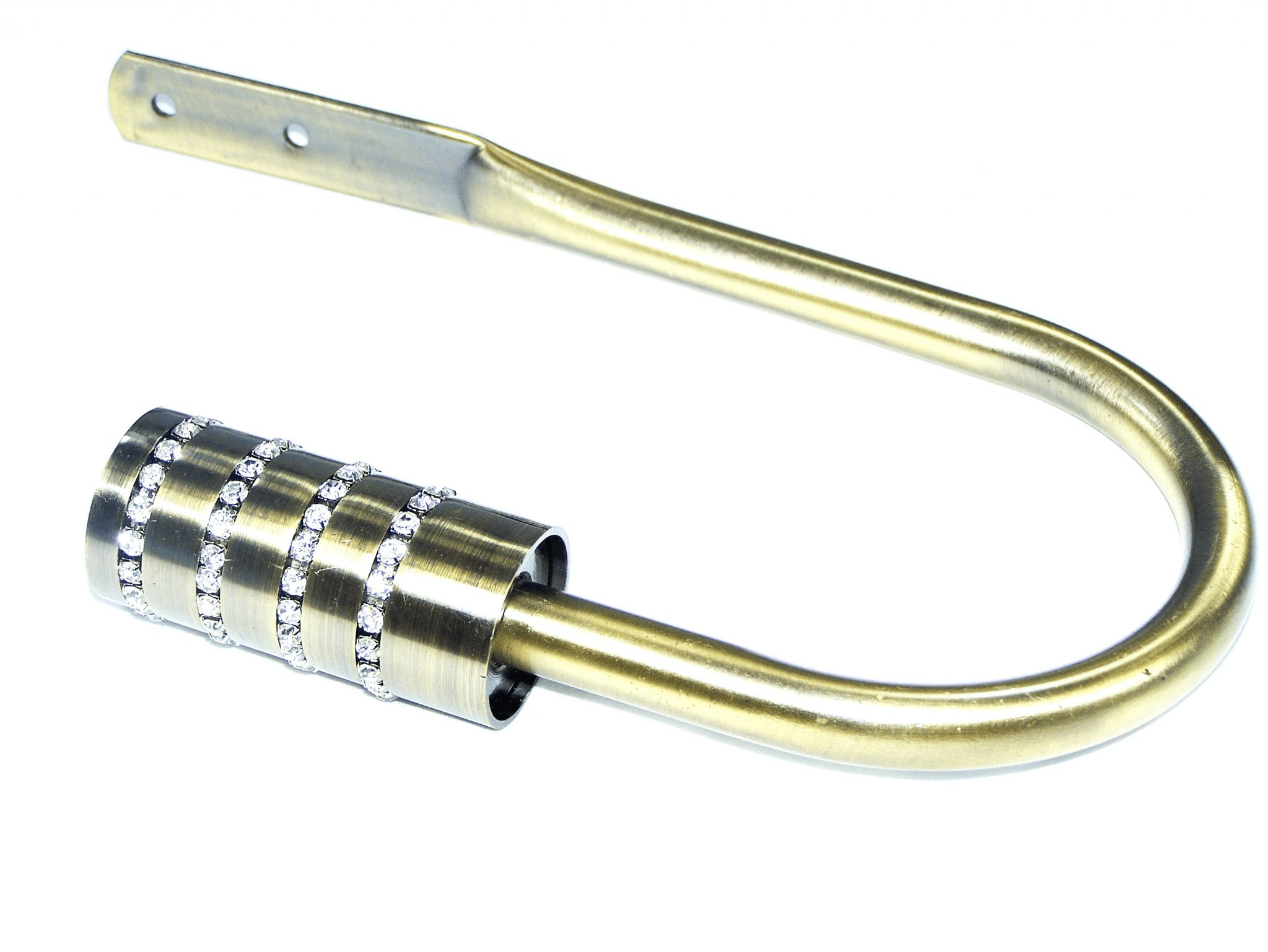 Large Diamante Barrel Antique Brass Tiebacks Holdbacks