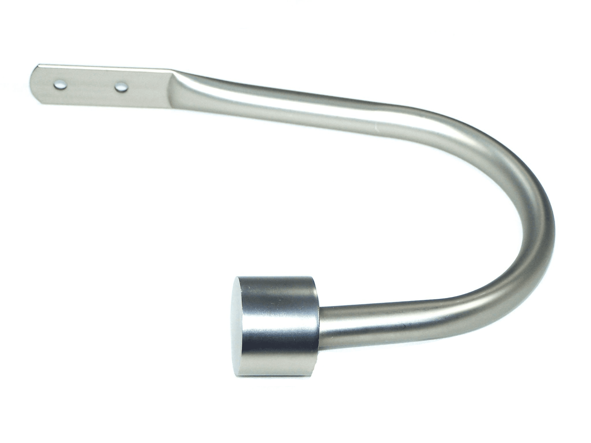 Large Satin Nickel Silver End Cap Curtain Tiebacks / Holdbacks