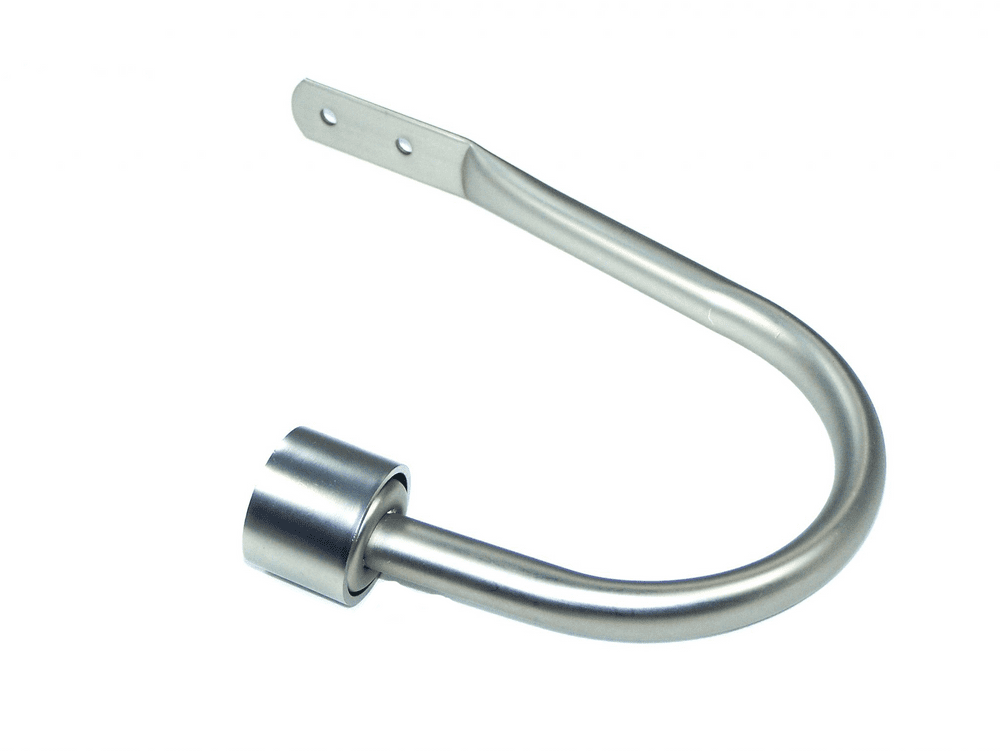 Large Satin Nickel Silver End Cap Curtain Tiebacks / Holdbacks