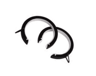 Matt Black 25mm - 28mm Flat Metal Bay Window Glider Passing Curtain ...