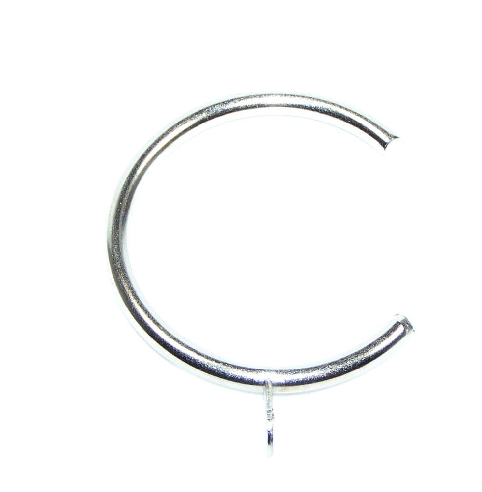 Polished Chrome 30mm - 35mm Metal Bay Window Passing Curtain Pole Rings ...