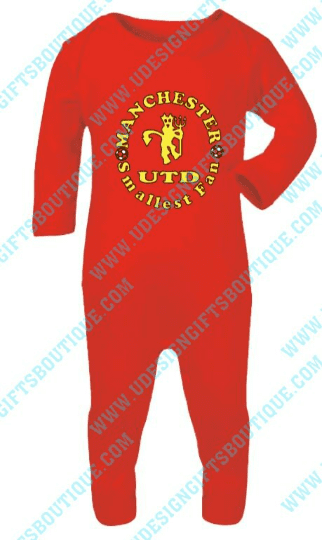 Personalised baby Manchester United Inspired baby grow