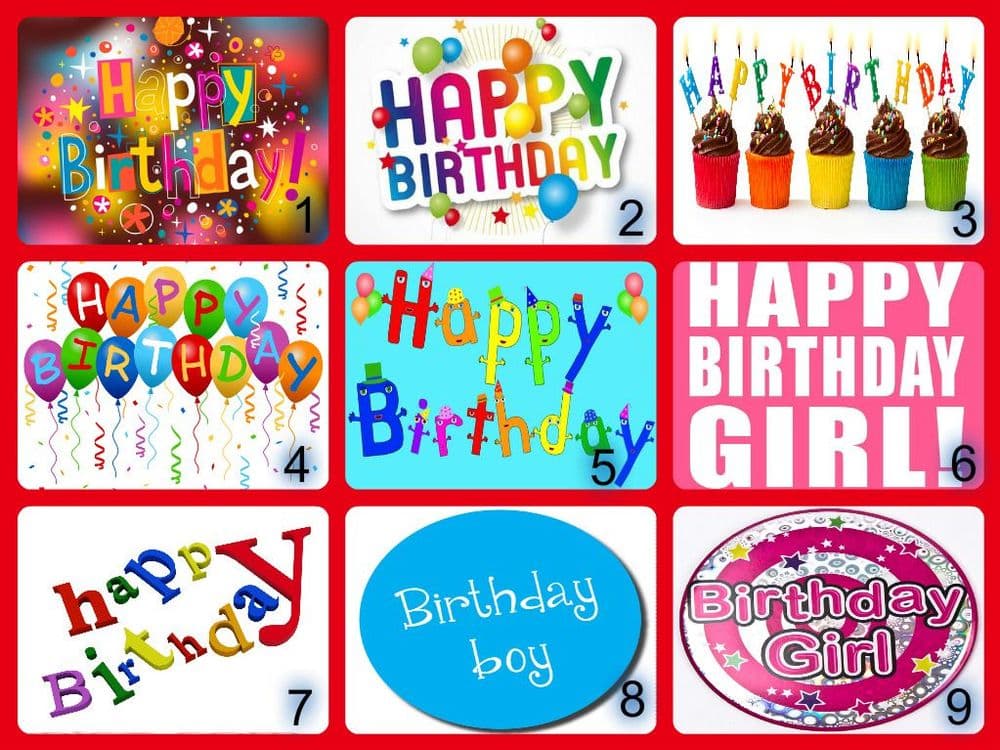 Personalised Happy Birthday Edible Cake Topper