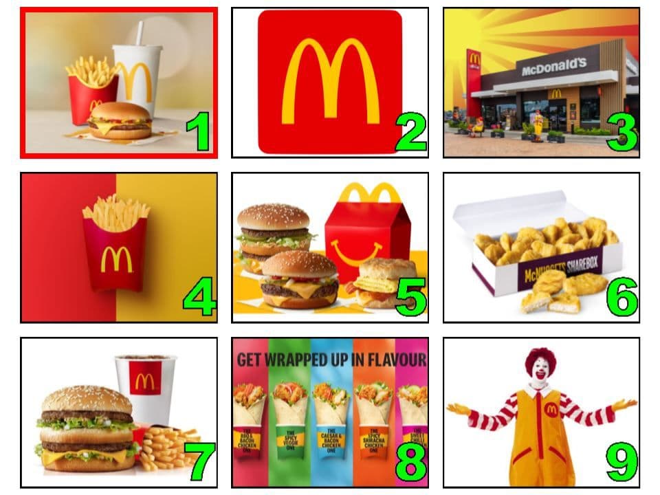 Personalised McDonalds Edible Cake Topper