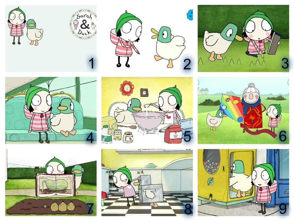 Personalised Sarah And Duck Edible Cake Topper