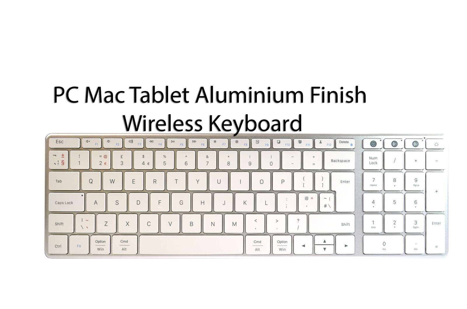 Jelly Comb 2 4GHz & Bluetooth Wireless Rechargeable Keyboard UK Layout ...